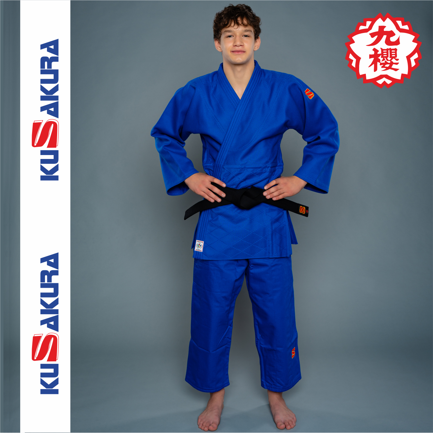 Кимоно для дзюдо KuSakura Competition Taisho JOV Синее Slim Japan ...